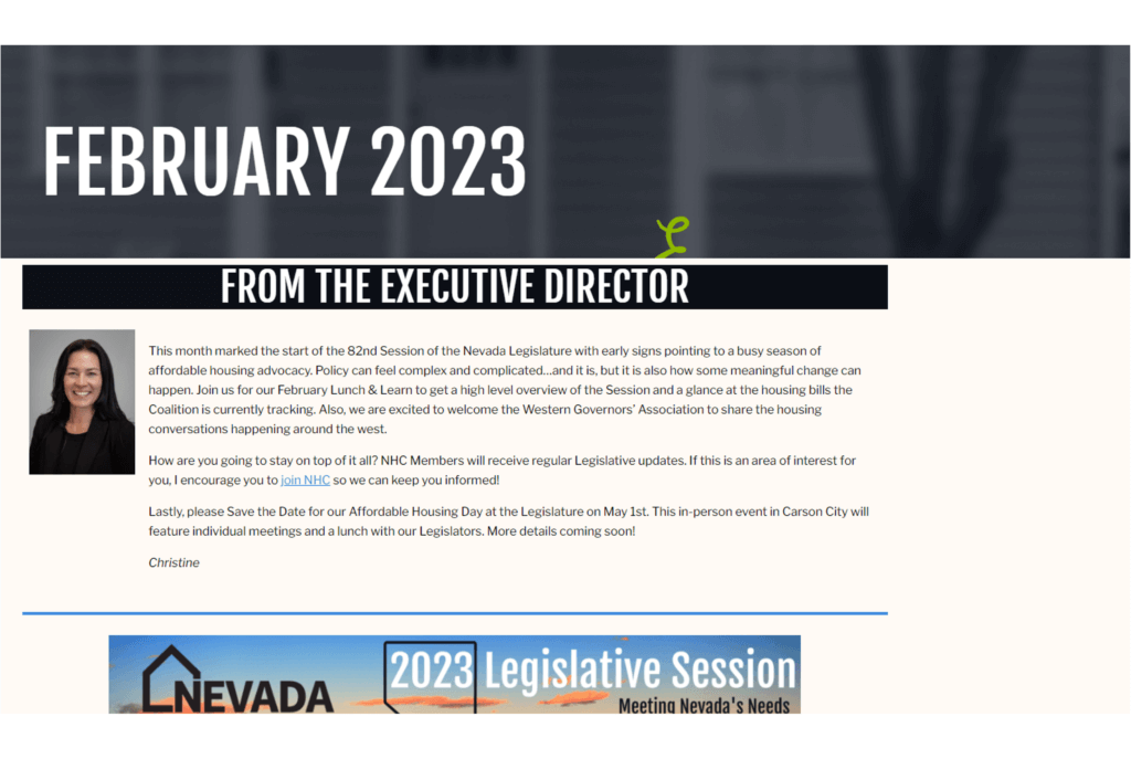February 2023 Newsletter - Nevada Housing Coalition